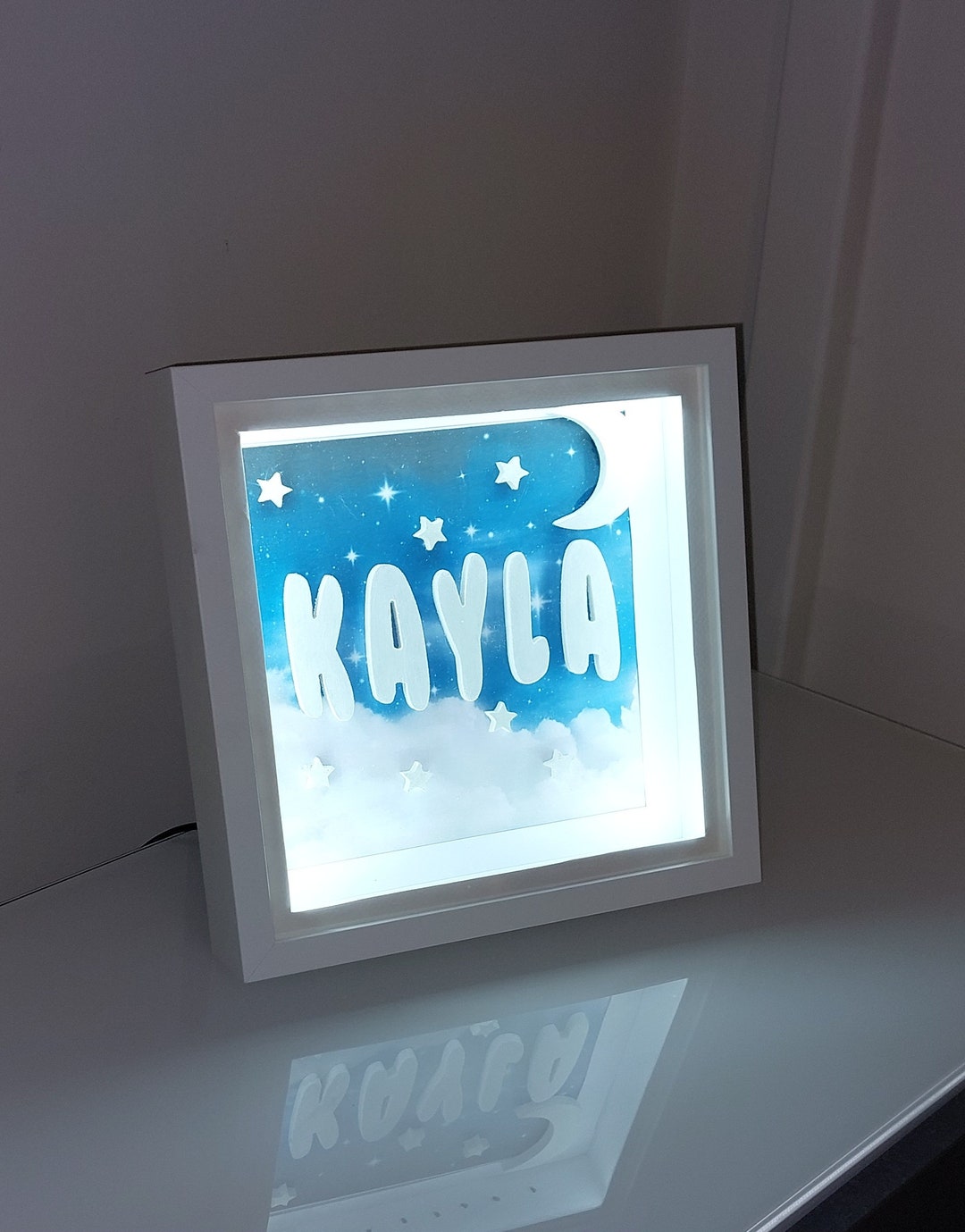 Personalised Childrens Night Sky Light up Shadow Box Deep Box - Etsy