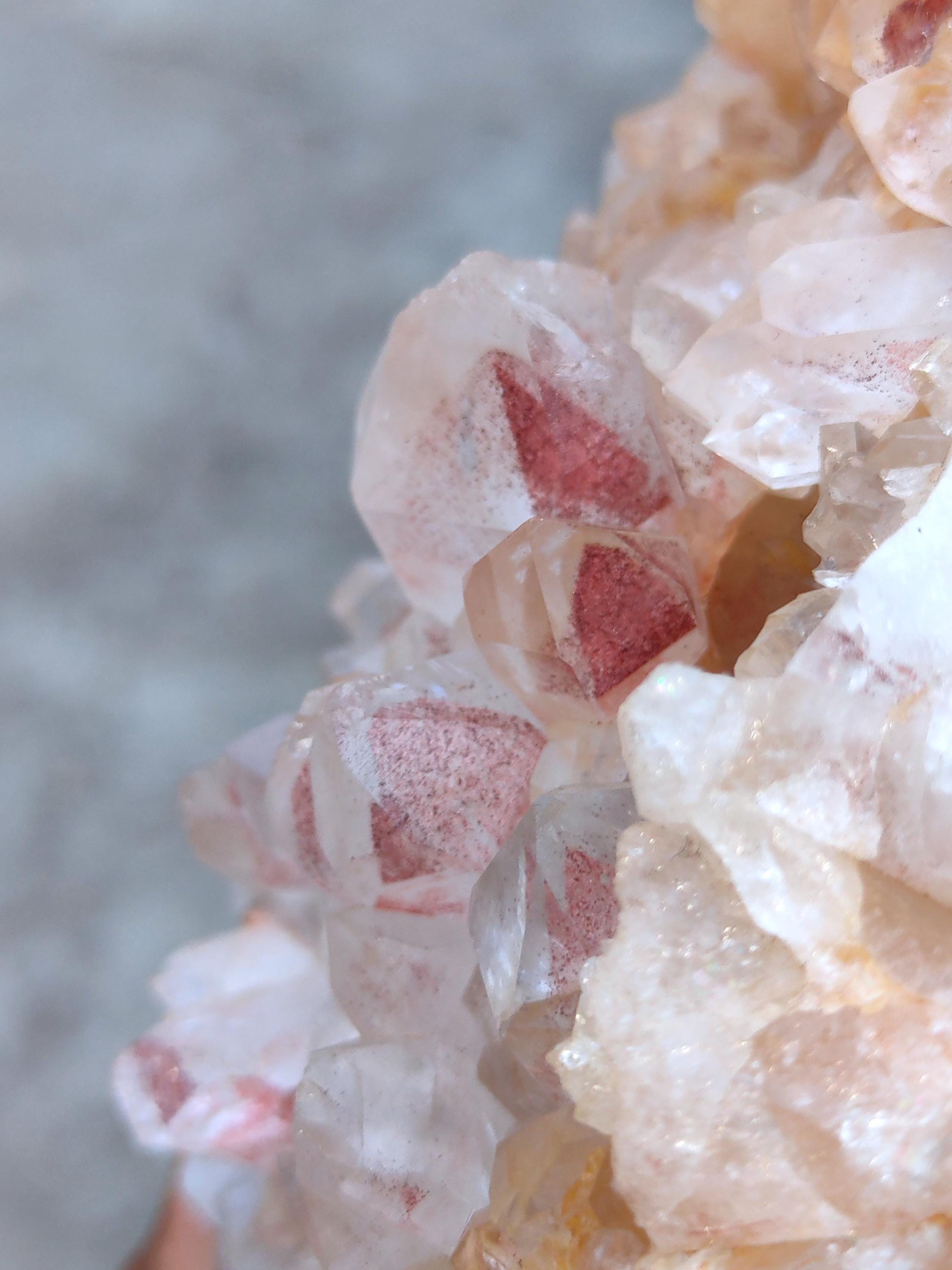 Quartz fantôme rouge Quartz coucher de soleil Spécimen de minéraux ...