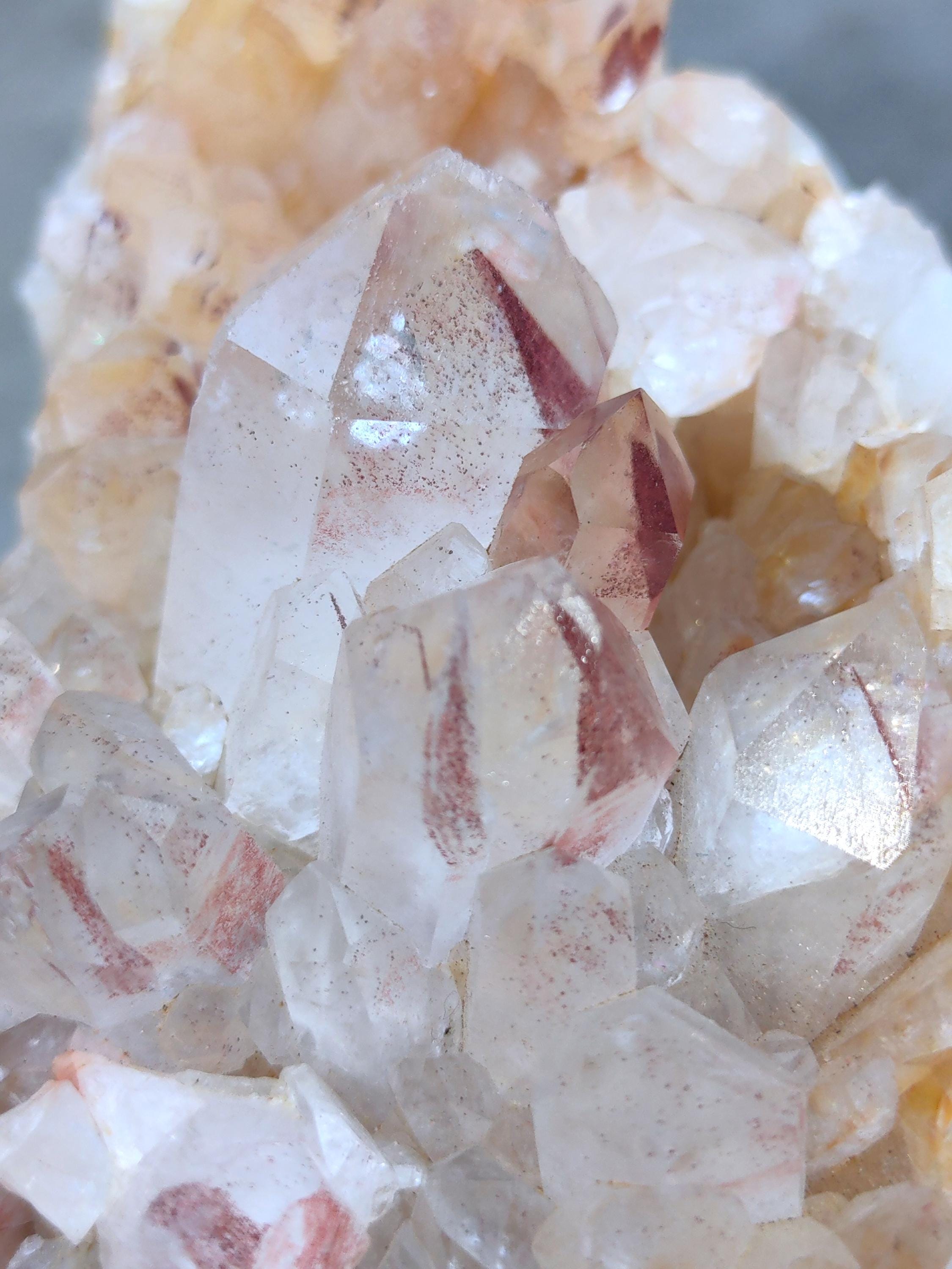 Quartz fantôme rouge Quartz coucher de soleil Spécimen de minéraux ...