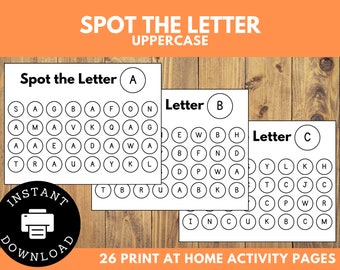 Alphabet Activity Letter Recognition Printable Alphabet - Etsy