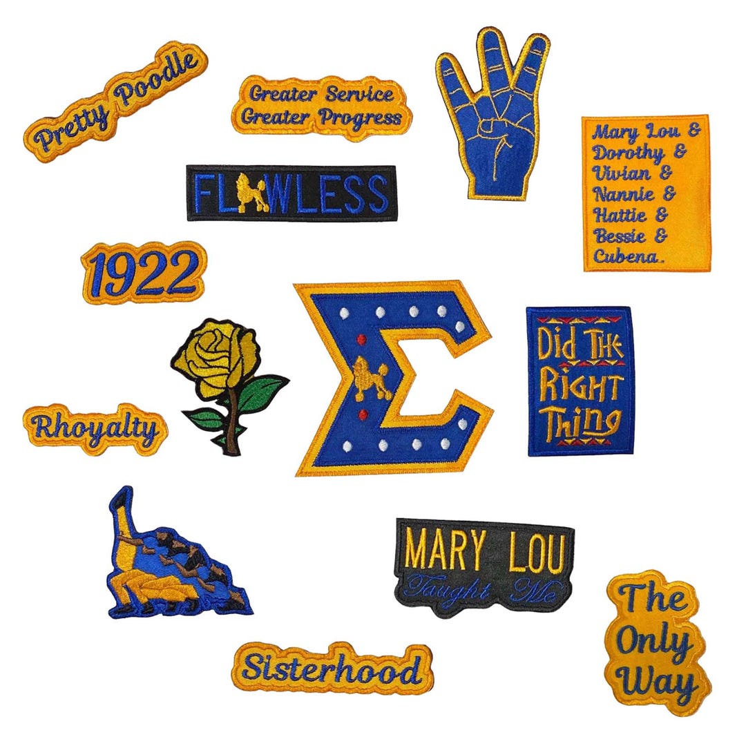 Sgrho Sorority Embroidered Iron-on or Sew-on Patch Individual or 14 ...