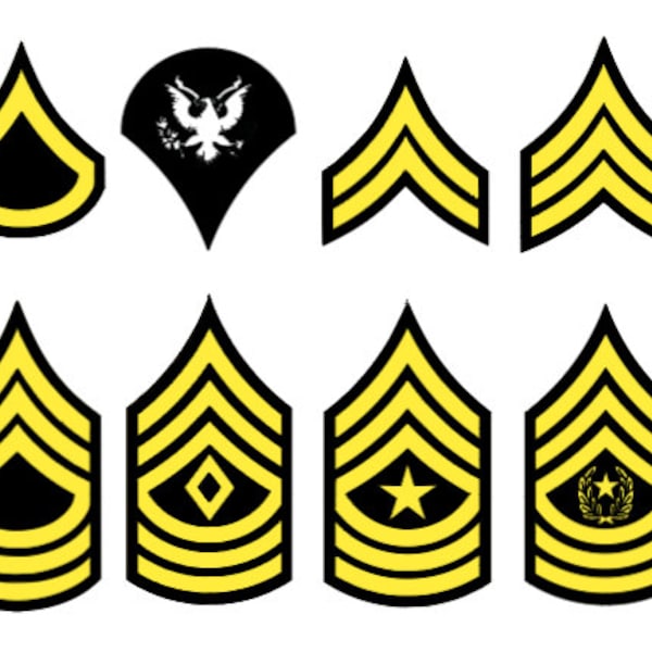 Army Rank Svg - Etsy