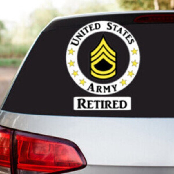 Us Army Retired Window Sticker - Etsy