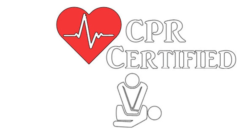 CPR Certified Red Heart Decal Sticker - Etsy