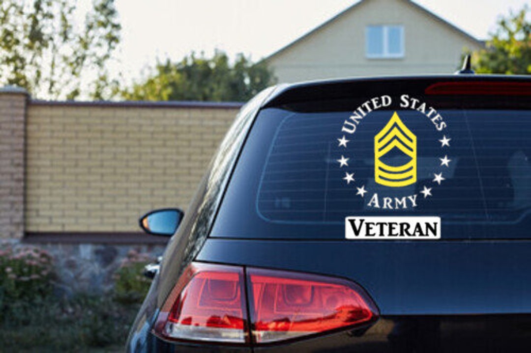 US Army Veteran Enlisted or Officer Rank Insignia Decal Sticker - Etsy
