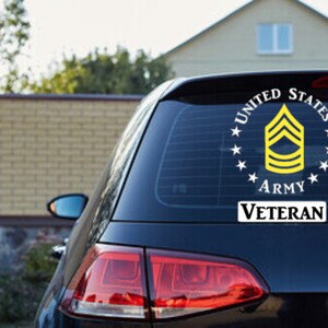 US Army Veteran Enlisted or Officer Rank Insignia Decal Sticker - Etsy