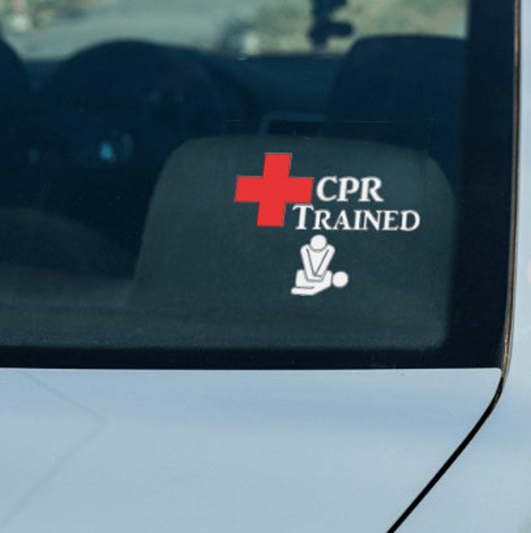 CPR Trained Decal Sticker - Etsy