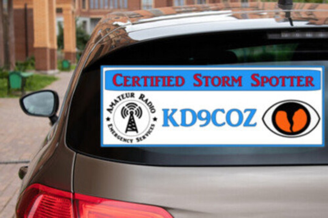 Personalized Certified Storm Spotter Skywarn Car Window Decal Sticker ...