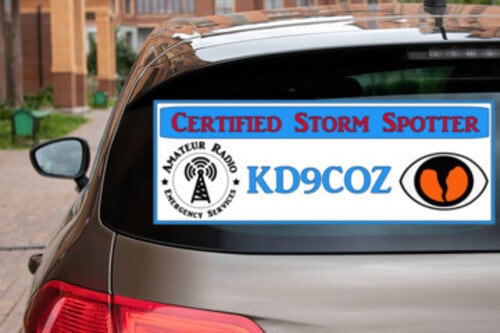 Personalized Certified Storm Spotter Skywarn Car Window Decal Sticker ...