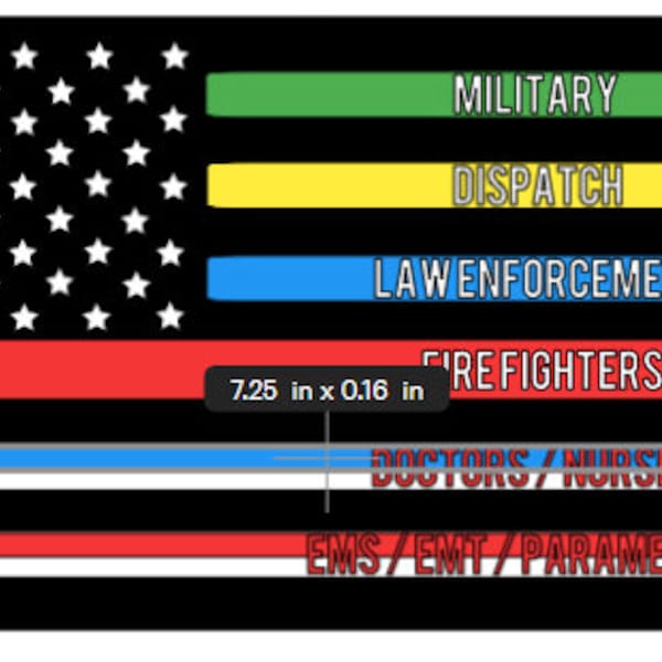 First Responders Line Support Decal - Etsy