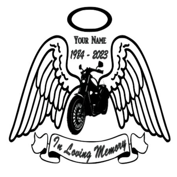 In Loving Memory Motorcycle Decal - Etsy