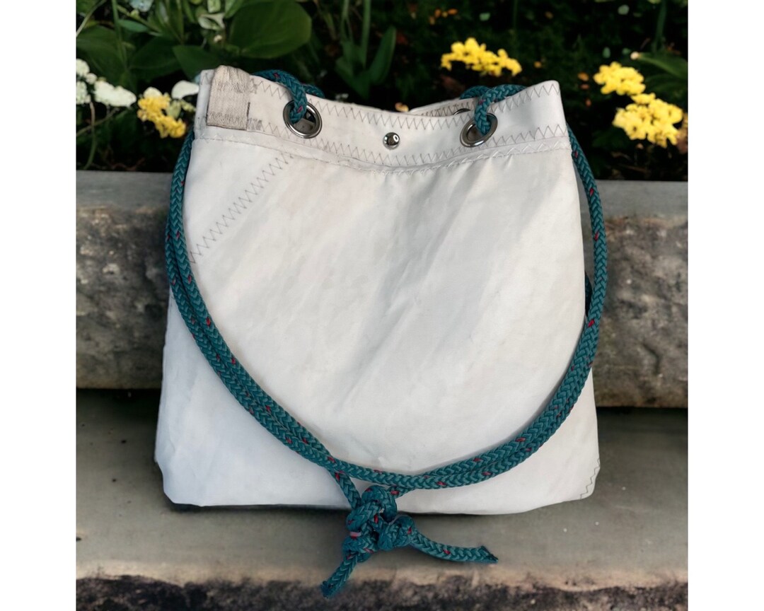 3-in-1 Upcycled Sailcloth Bucket Bag That Can Turn Into a Crossbody ...