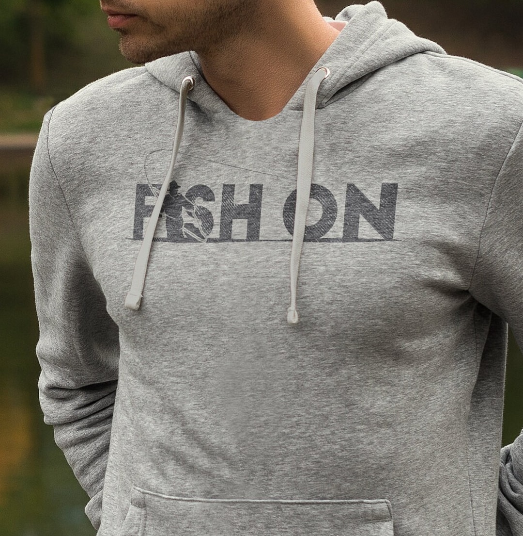 Fish on Unisex Hoodie - Fly Fishing Gear - Fishing Hoodie - Fly Rod ...