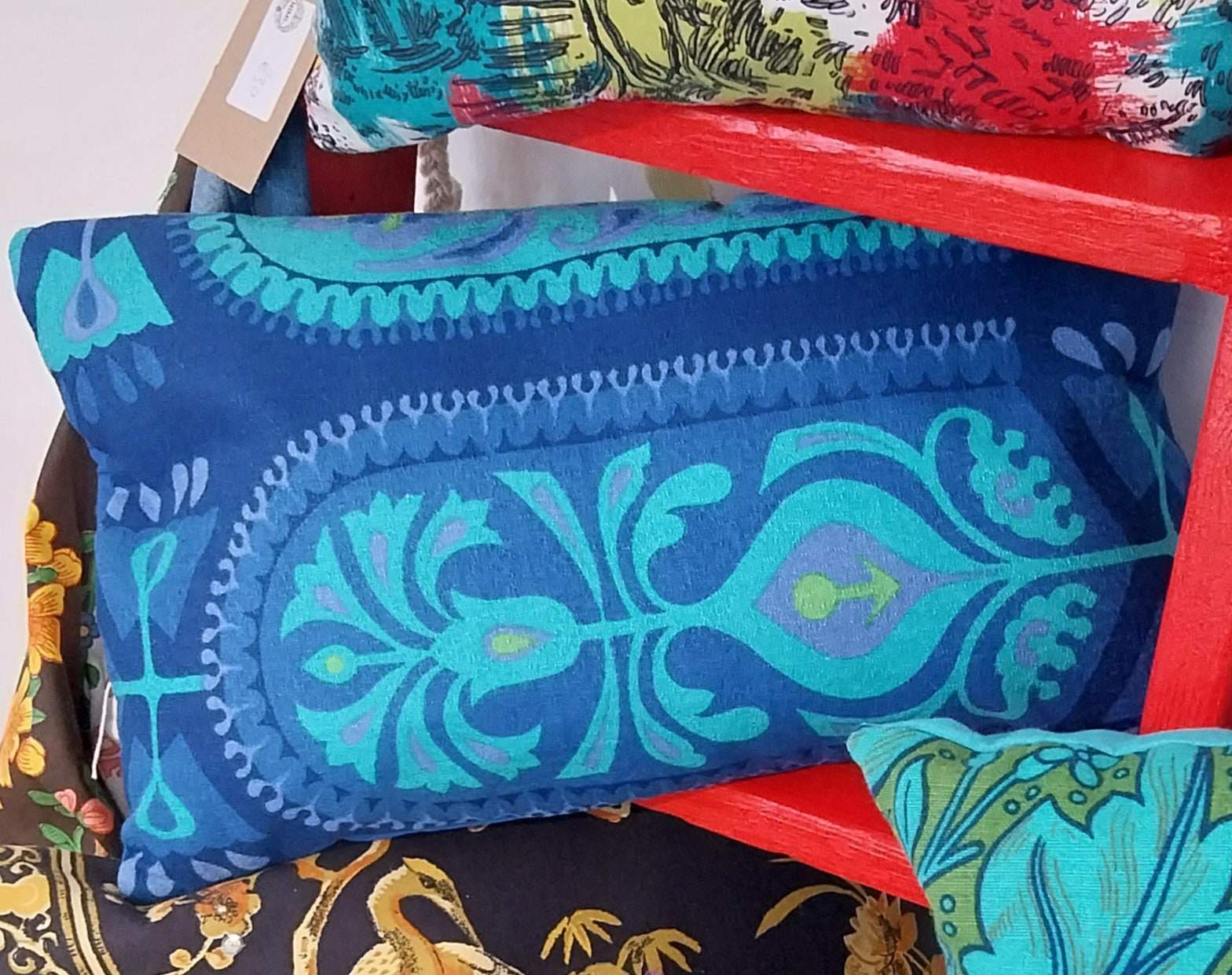 Vintage 1960s Heals Fabric Cushion - Etsy