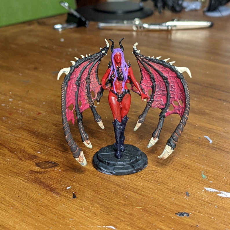 Succubus 3D Printed Dnd Miniature Demon Monster Abyss - Etsy