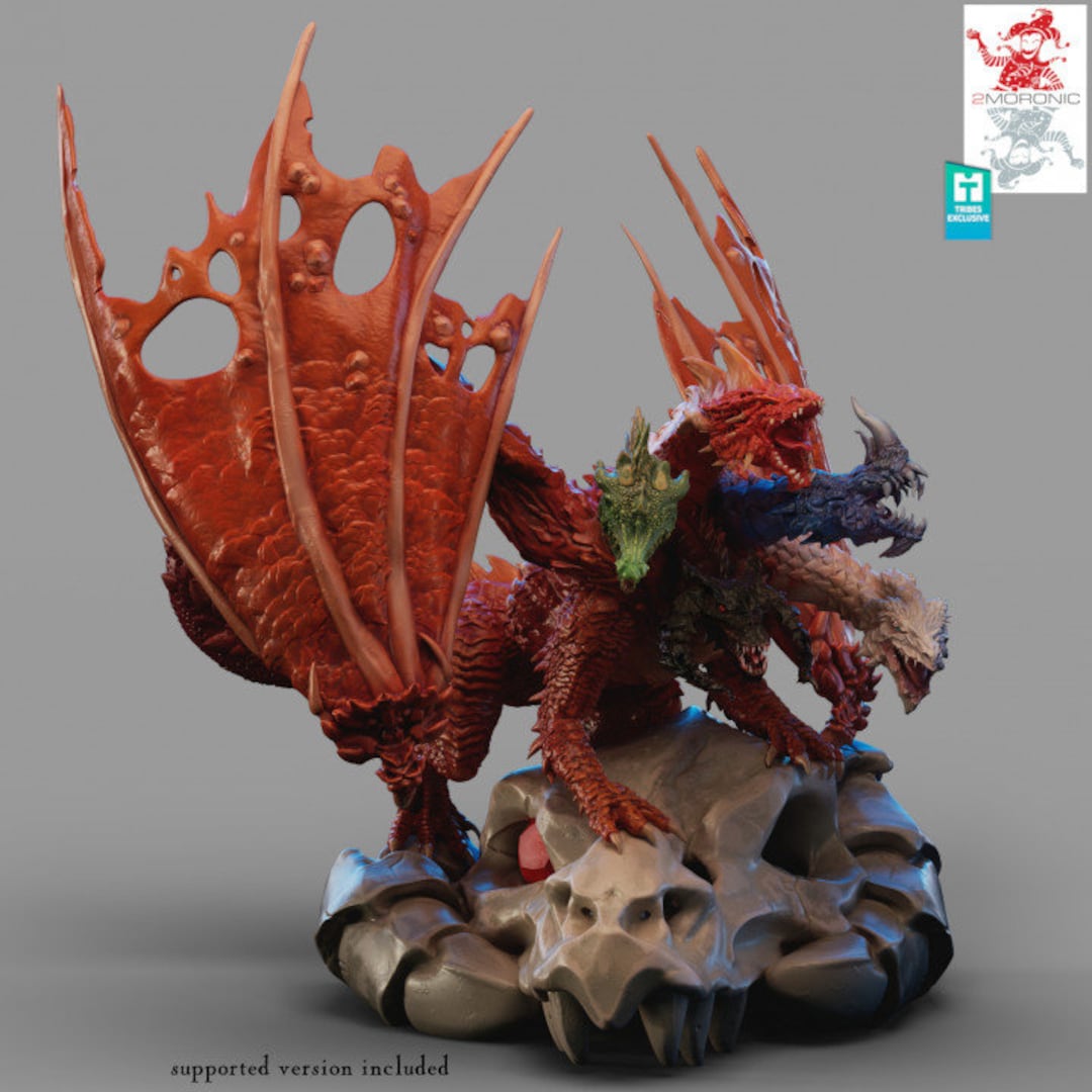 Tiamat Mother of Dragons Multiple Sizes 3D Printed Dnd Miniature for ...