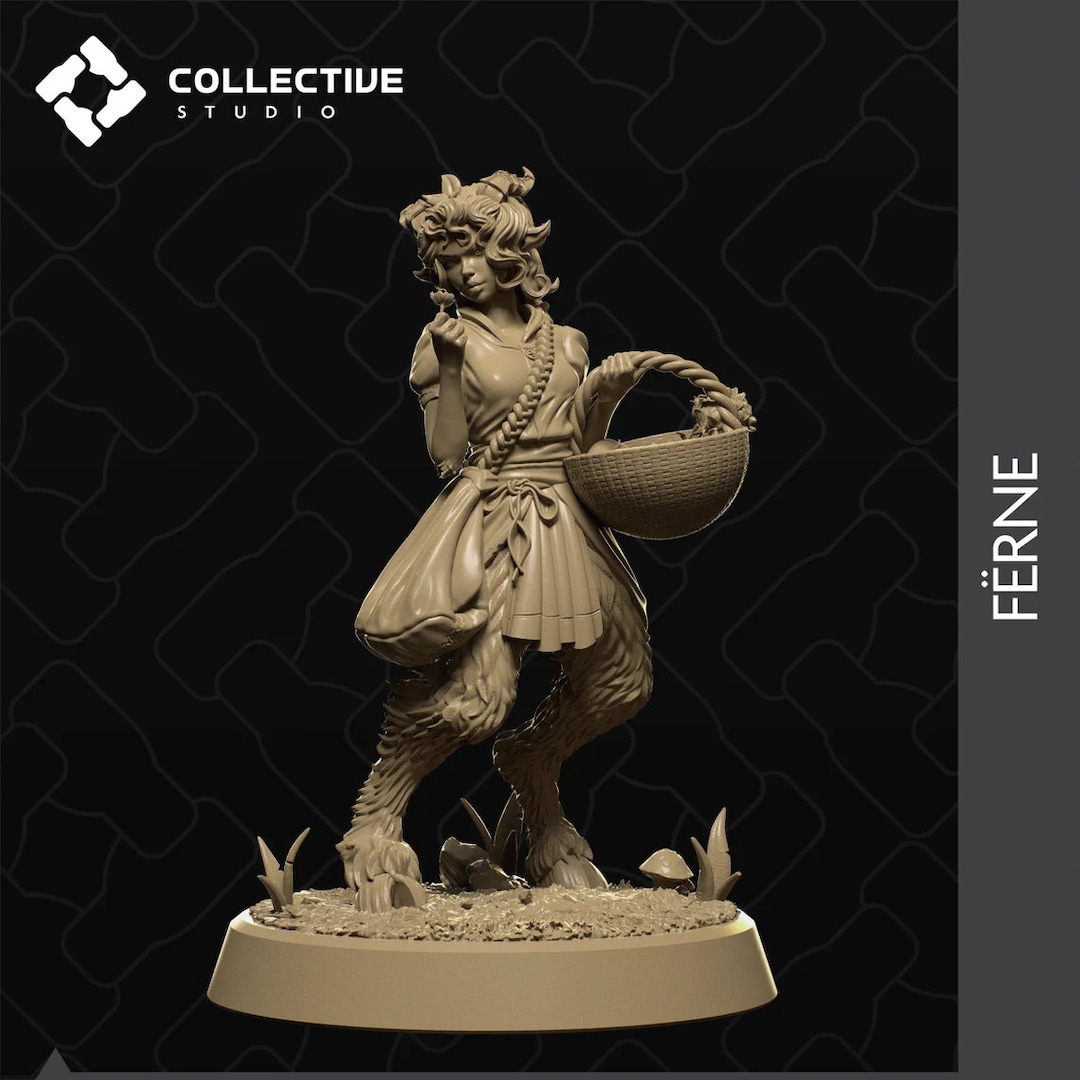 Ferne Female Satyr Rogue Bard 3D Printed Miniature Dnd Miniature - Etsy