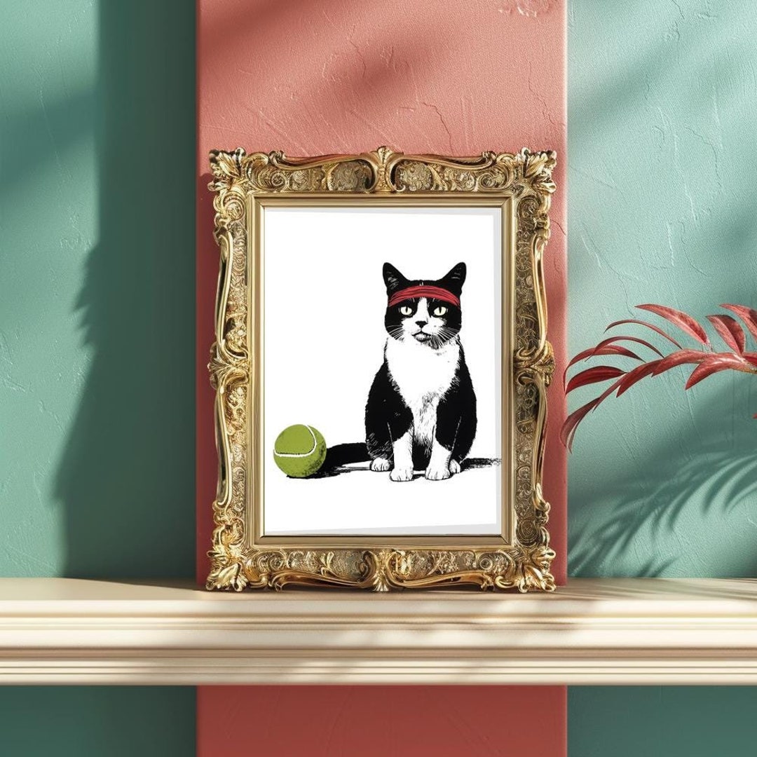 You Got This, Cat Screen Print, Sports Tennis, Cute Funny, Home Decor ...