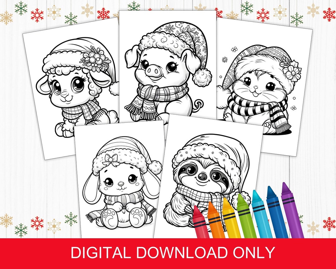 Christmas Coloring Sheets for Kids, Christmas Activities Printable ...