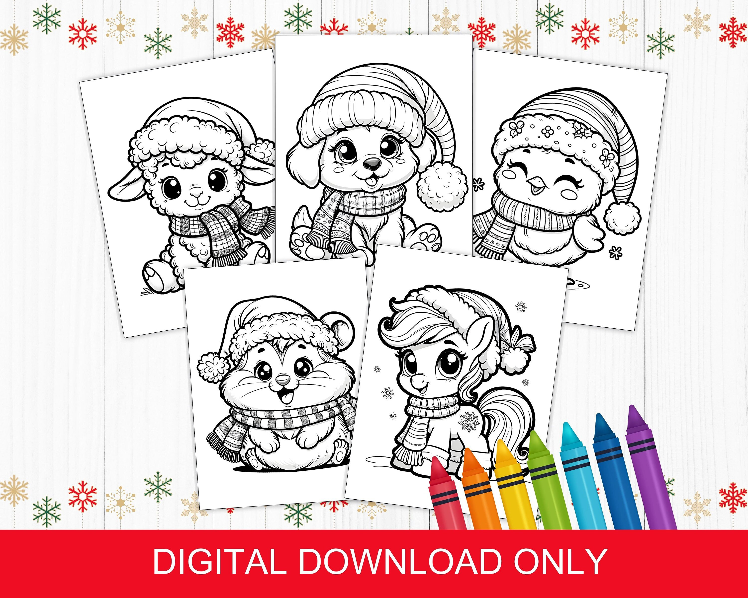 Christmas Coloring Pages for Kids Christmas Activities Printable Cute ...