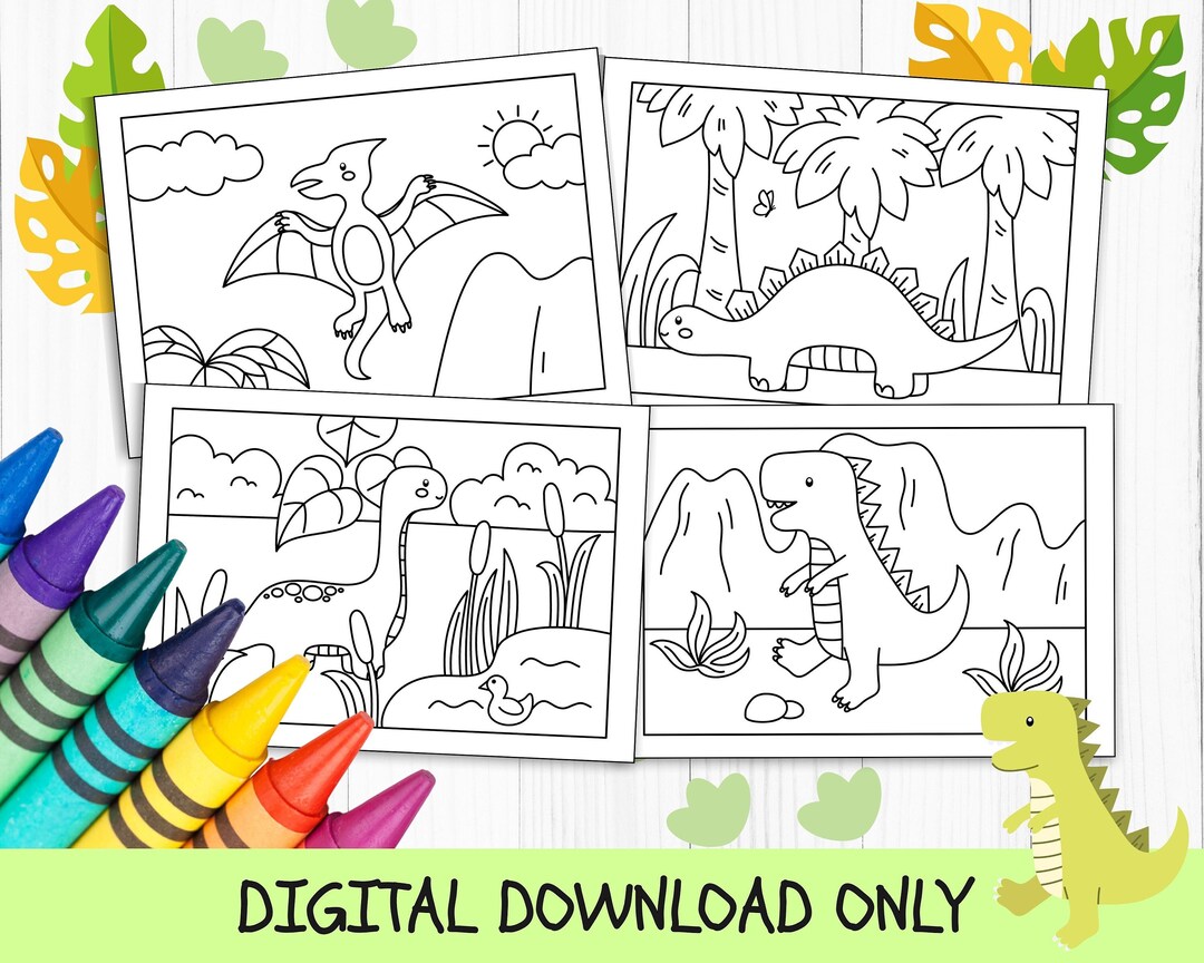 Dinosaur Coloring Pages, Baby Dinosaur Coloring, Easy Coloring ...