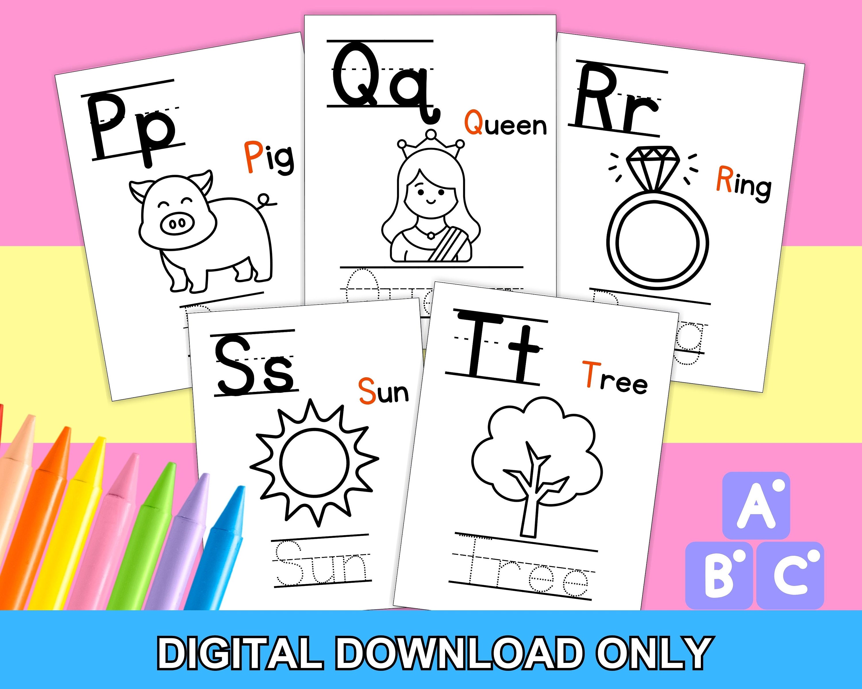 Alphabet Coloring Pages, Preschool Coloring Pages, Preschool Activity ...