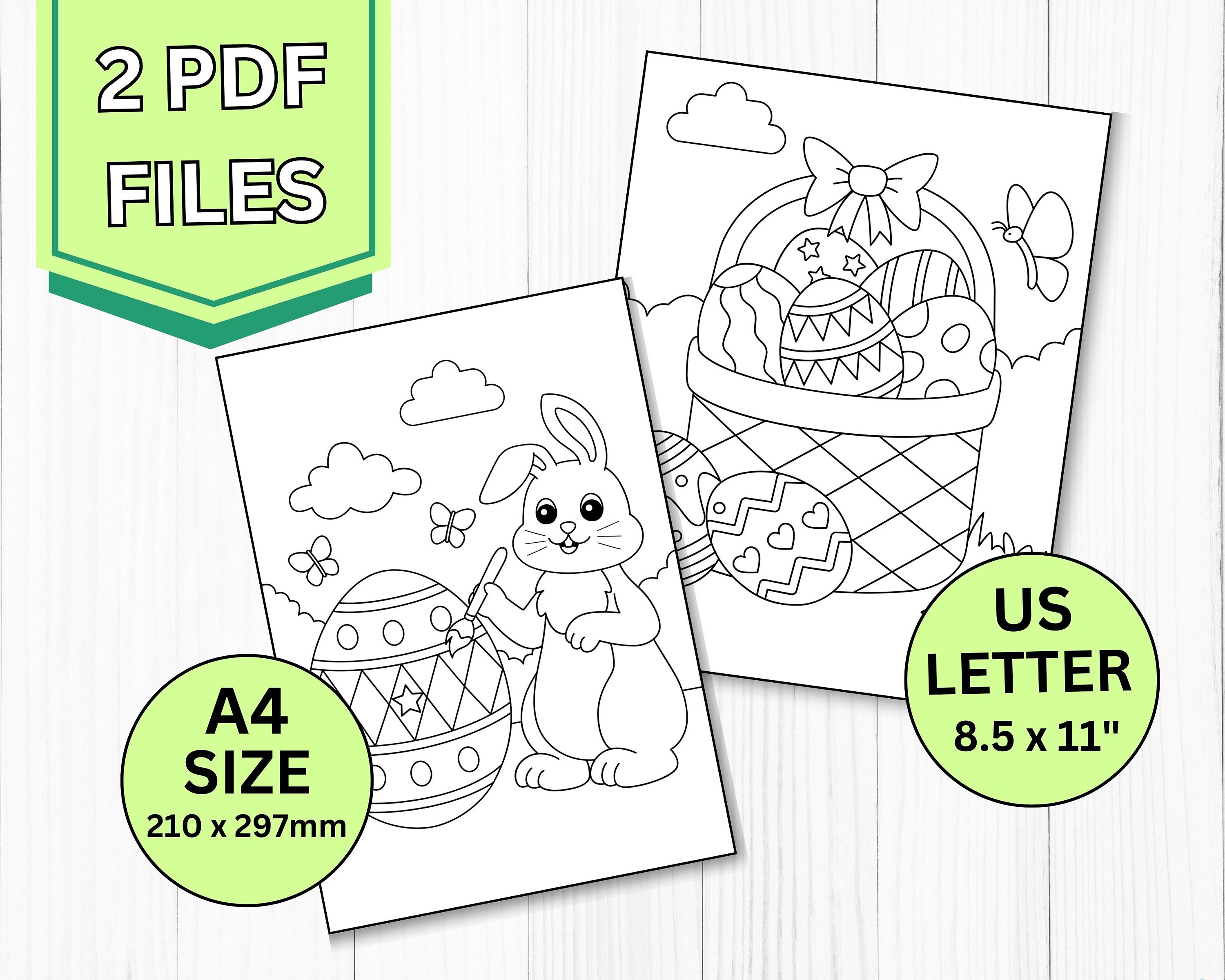 Easy Easter Coloring Pages for Kids Toddlers Preschoolers Toddlers ...