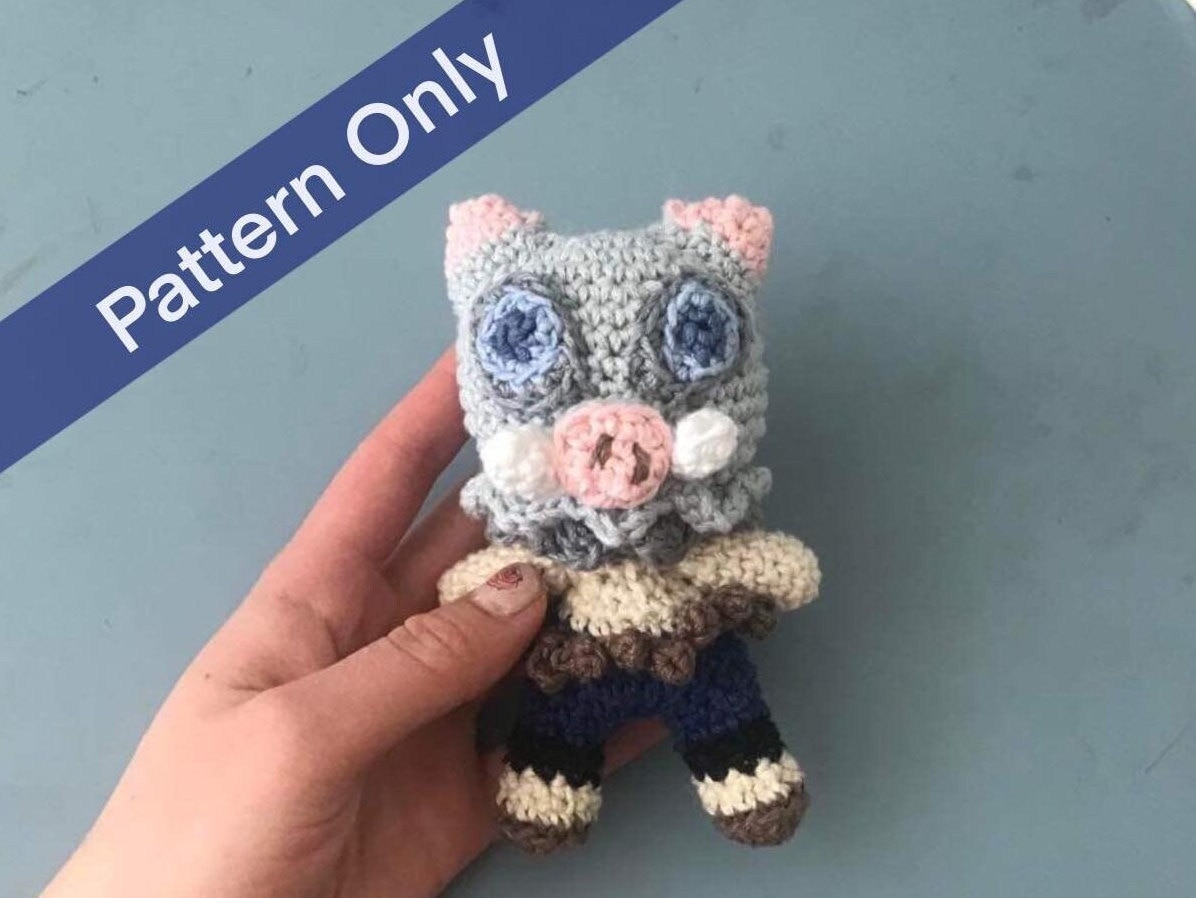 Inosuke Boar Head Amigurumi Pattern - Etsy