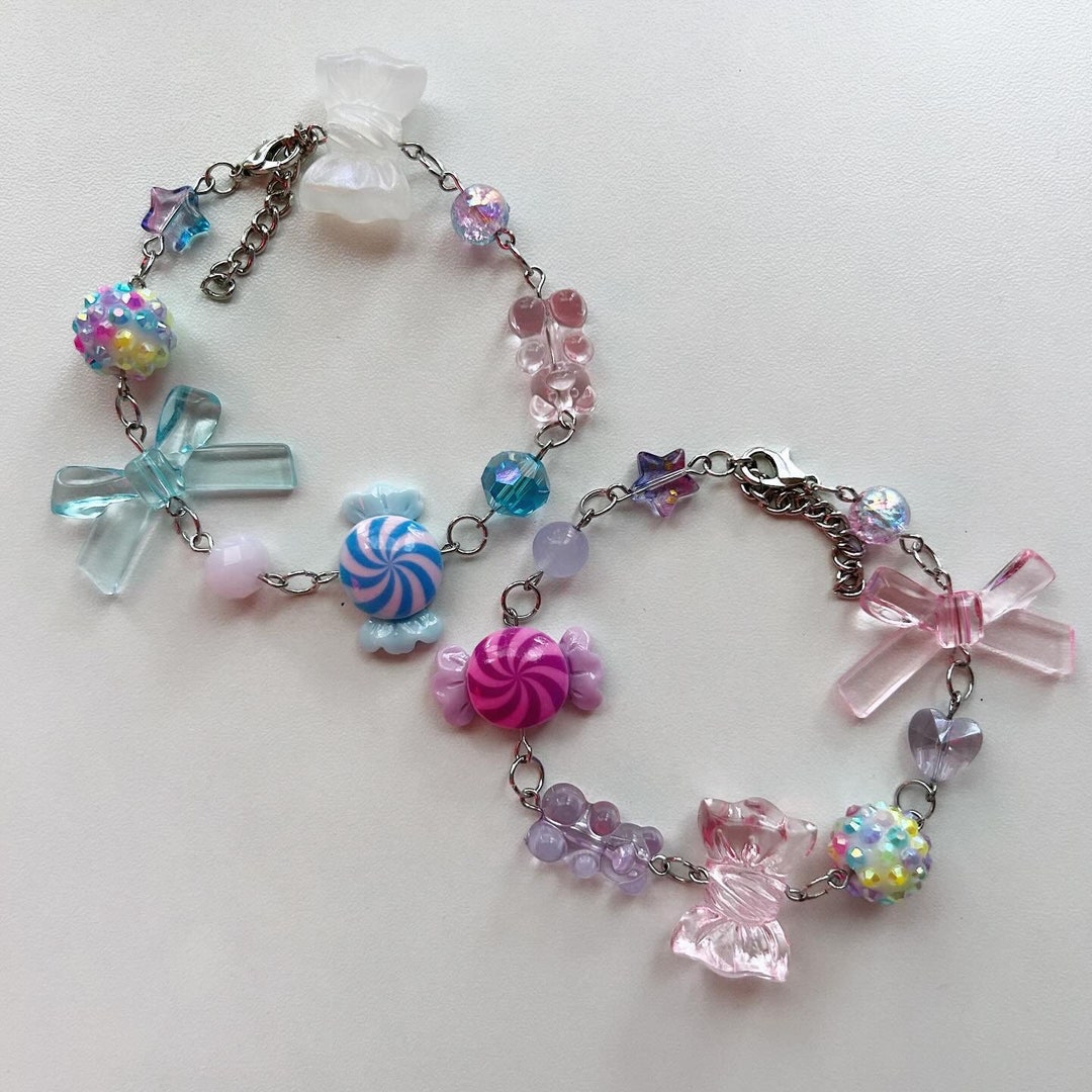 Candy Land Bracelets - Cotton Candy - Nerds - Fun Bracelet - Etsy