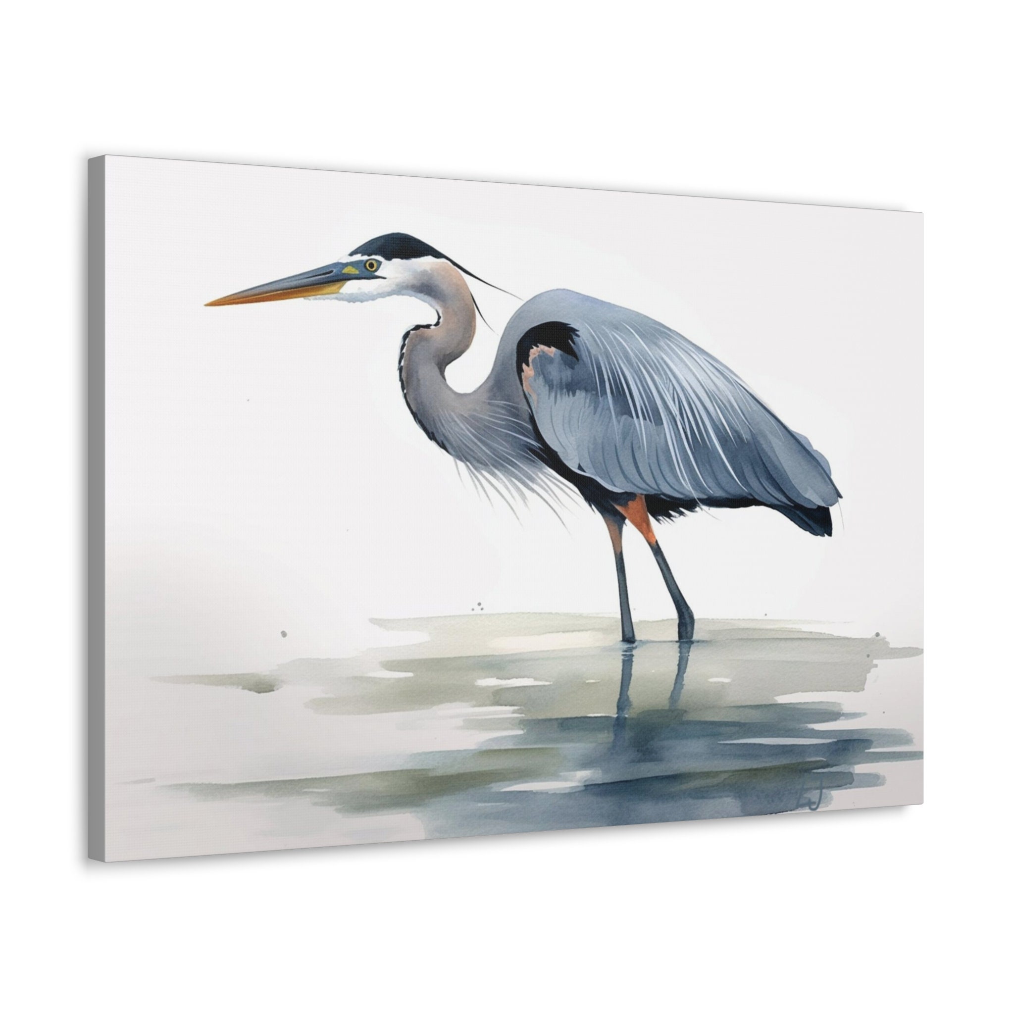 Great Blue Heron Watercolor Art Print, Coastal Decor, Tropical Wall Art ...