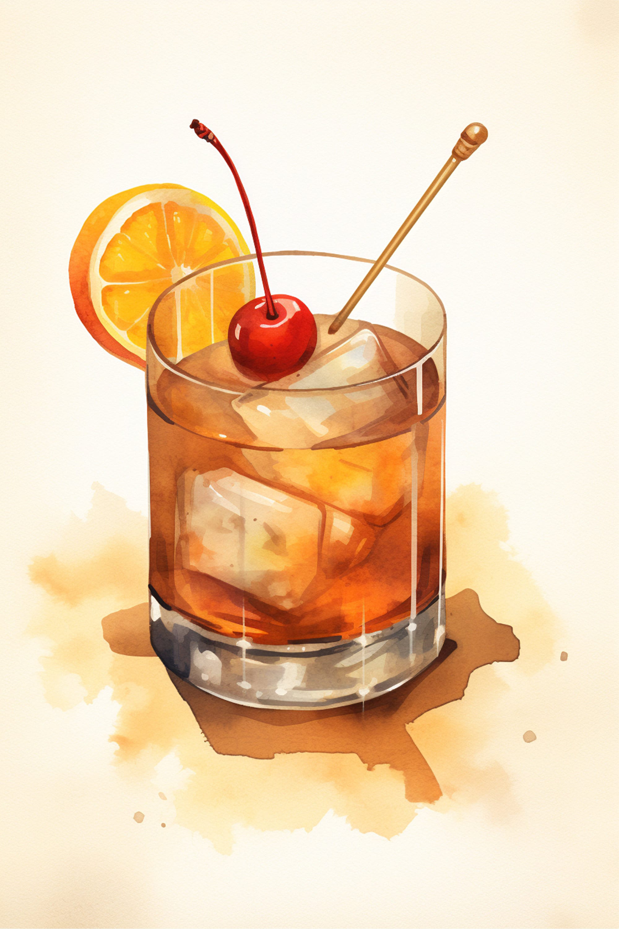 Old Fashioned #1 - Cocktail Wall Art - Etsy