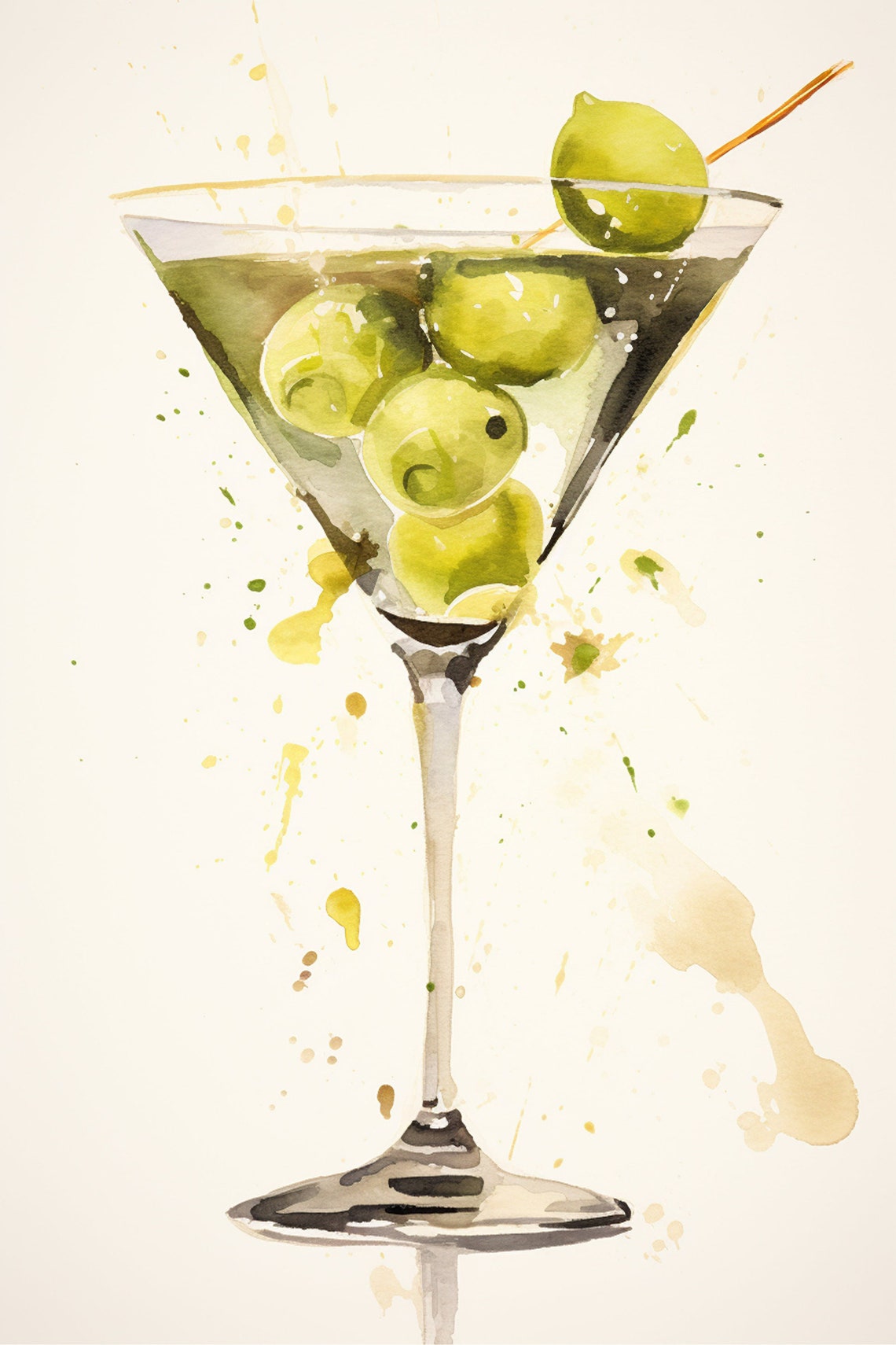 Dirty Martini - Cocktail Wall Art #1 - Etsy