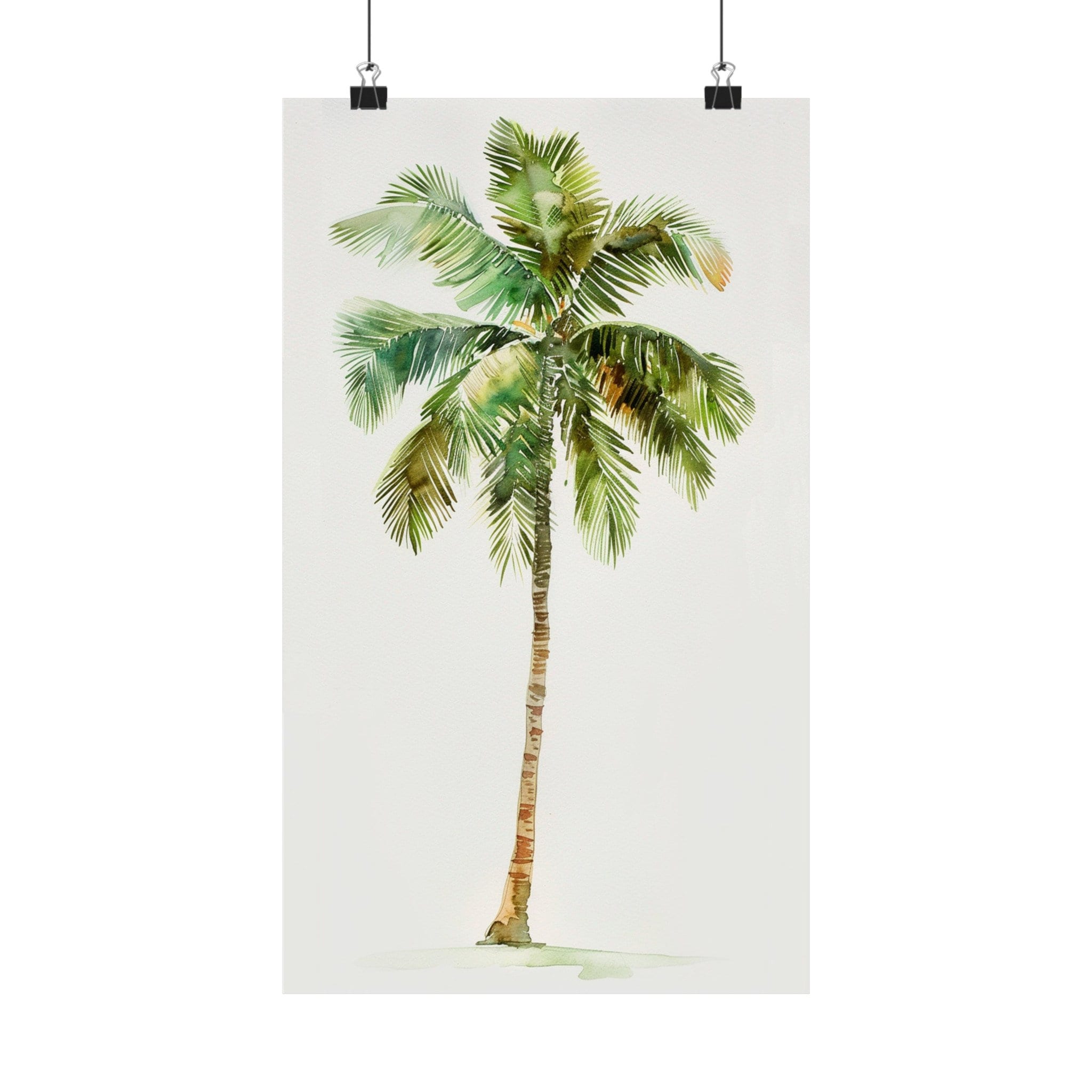 Watercolor Palm Tree Poster - Tropical Beach Art Print - Etsy