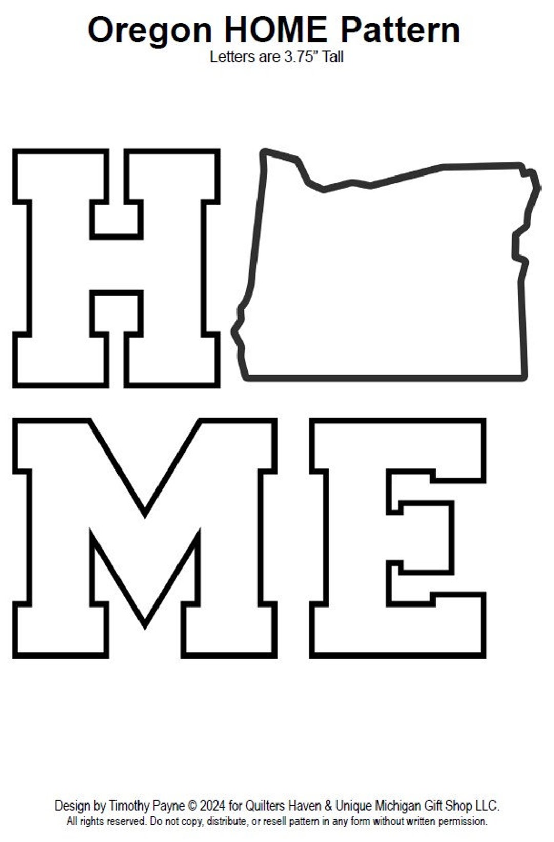HOME Applique Pattern - Oregon, Crafting, Quilting - Etsy
