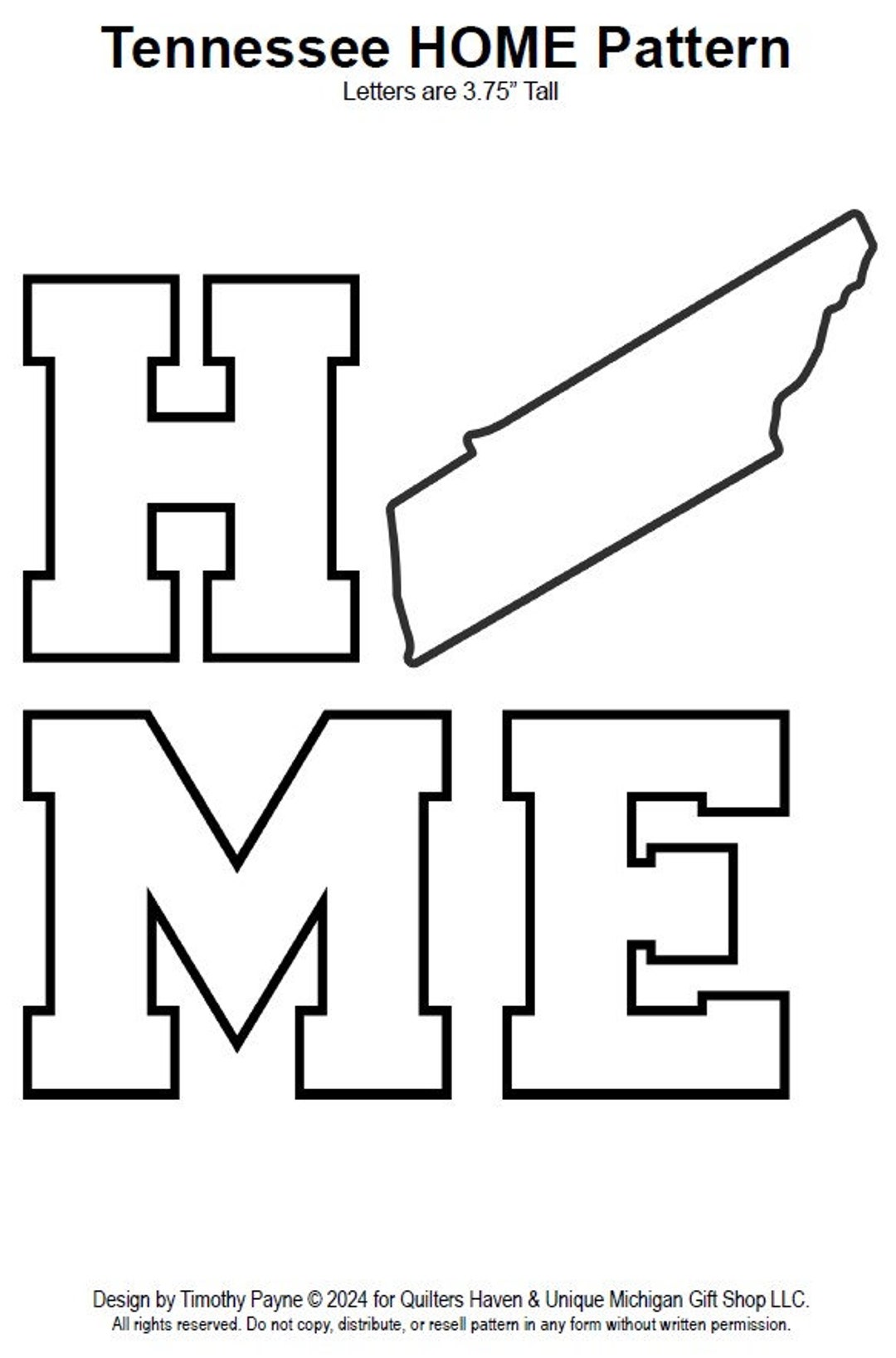 HOME Applique Pattern - Tennessee, Crafting, Quilting - Etsy
