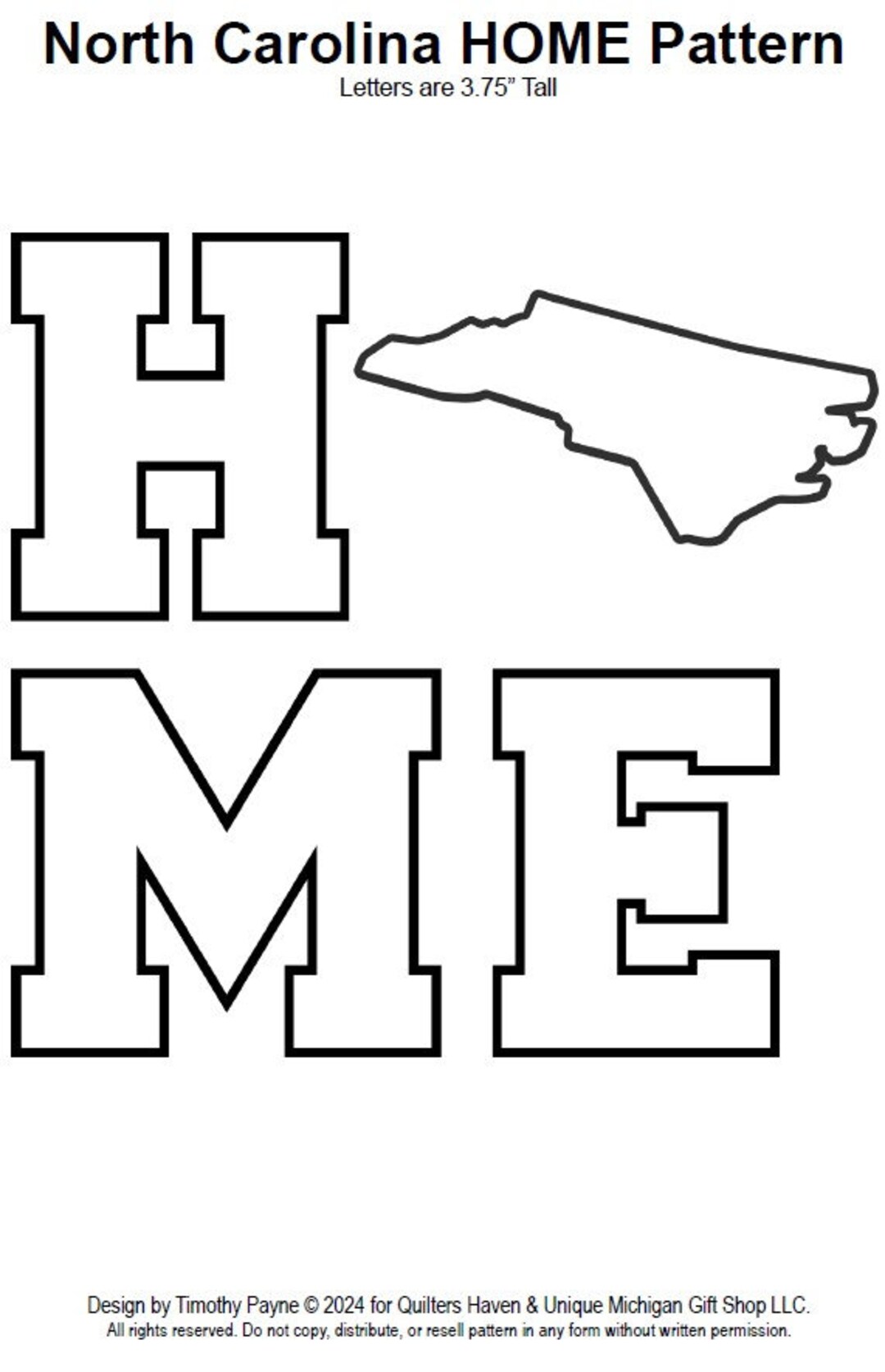 HOME Applique Pattern - North Carolina, Crafting, Quilting - Etsy
