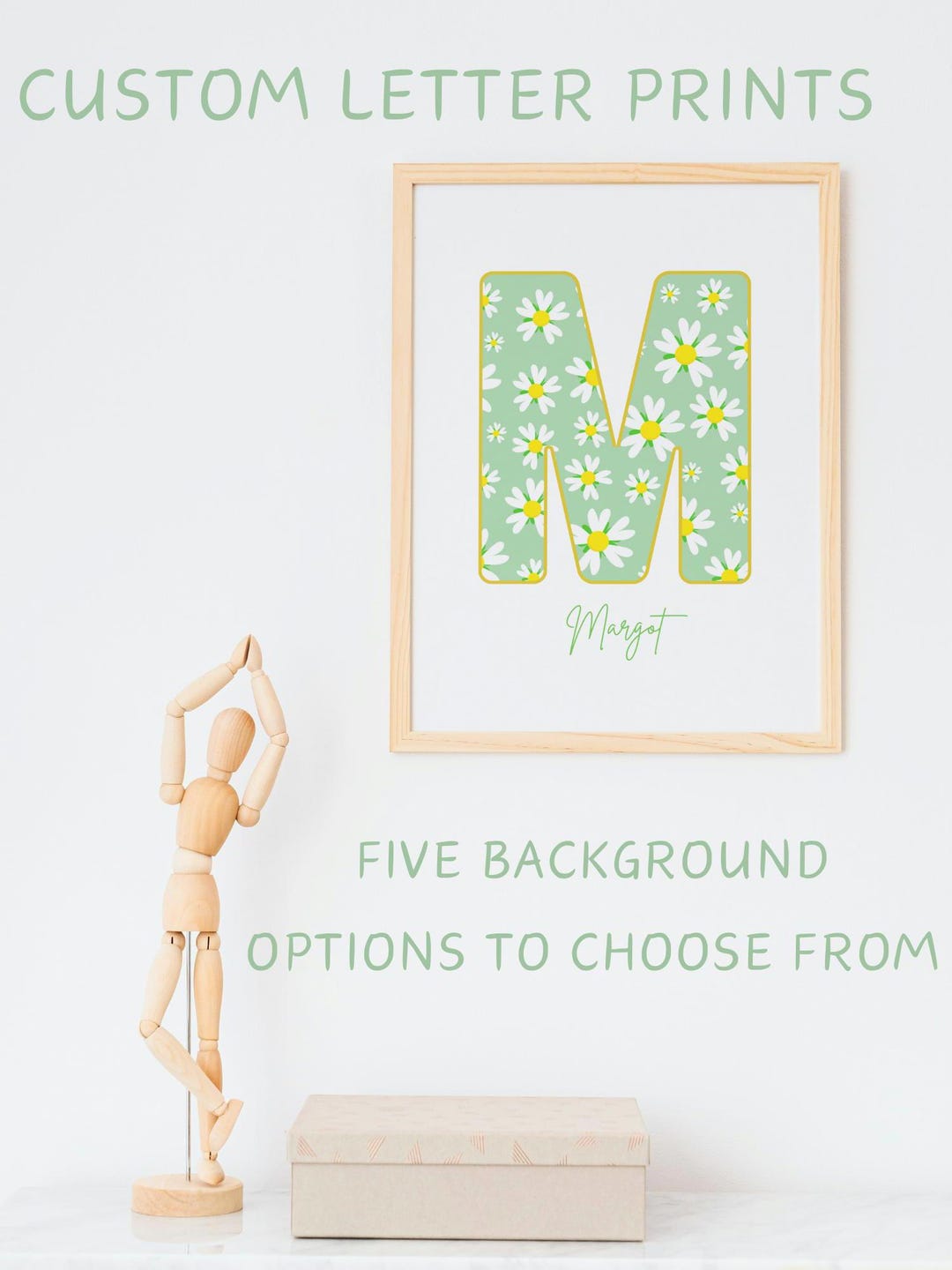 Custom Letter Prints - Girls Room Wall Art - Personalised Letters Print ...
