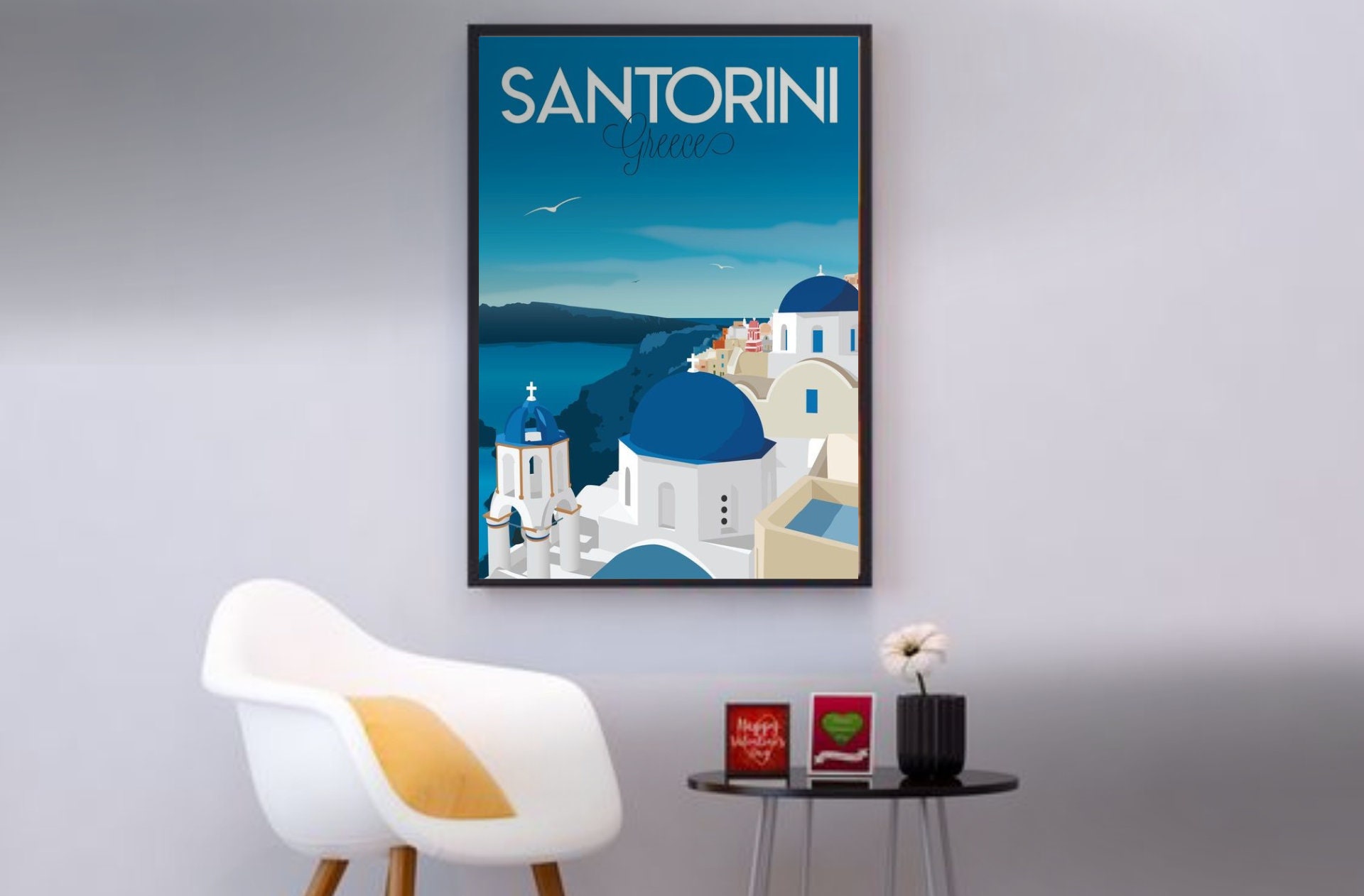 Santorini, Greece Coast Art Print, Greek Art Print, Travel Gift, Travel ...