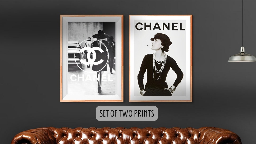 Set of Two Coco Chanel Prints Wall Art Art Deco Prints Fashion Prints ...