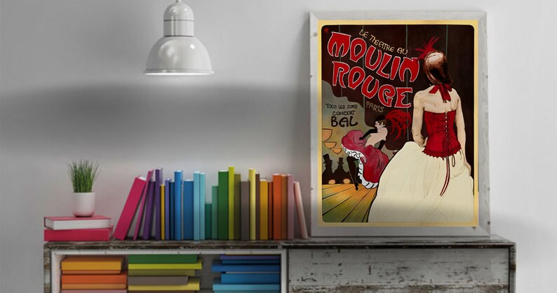 Moulin Rouge Posters FOUR Art Deco Moulin Rouge Digital Downloads Art ...