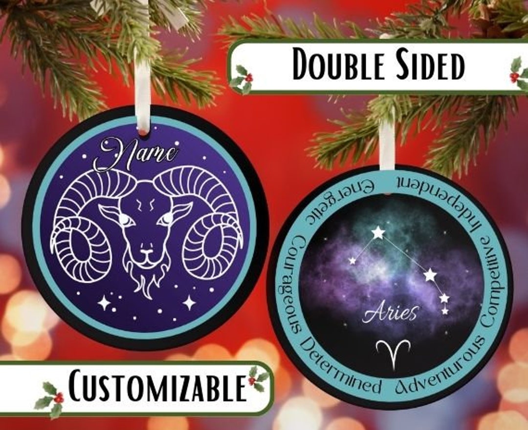 Aries Astrology Gift Personalized Astrology Ornament - Etsy
