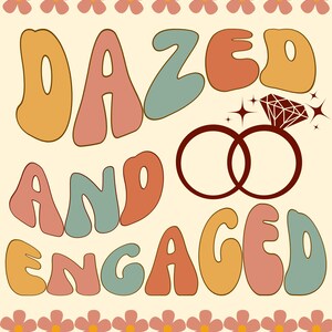 Dazed and Engaged Boozed and Confused Digital Download PNG Groovy Retro ...