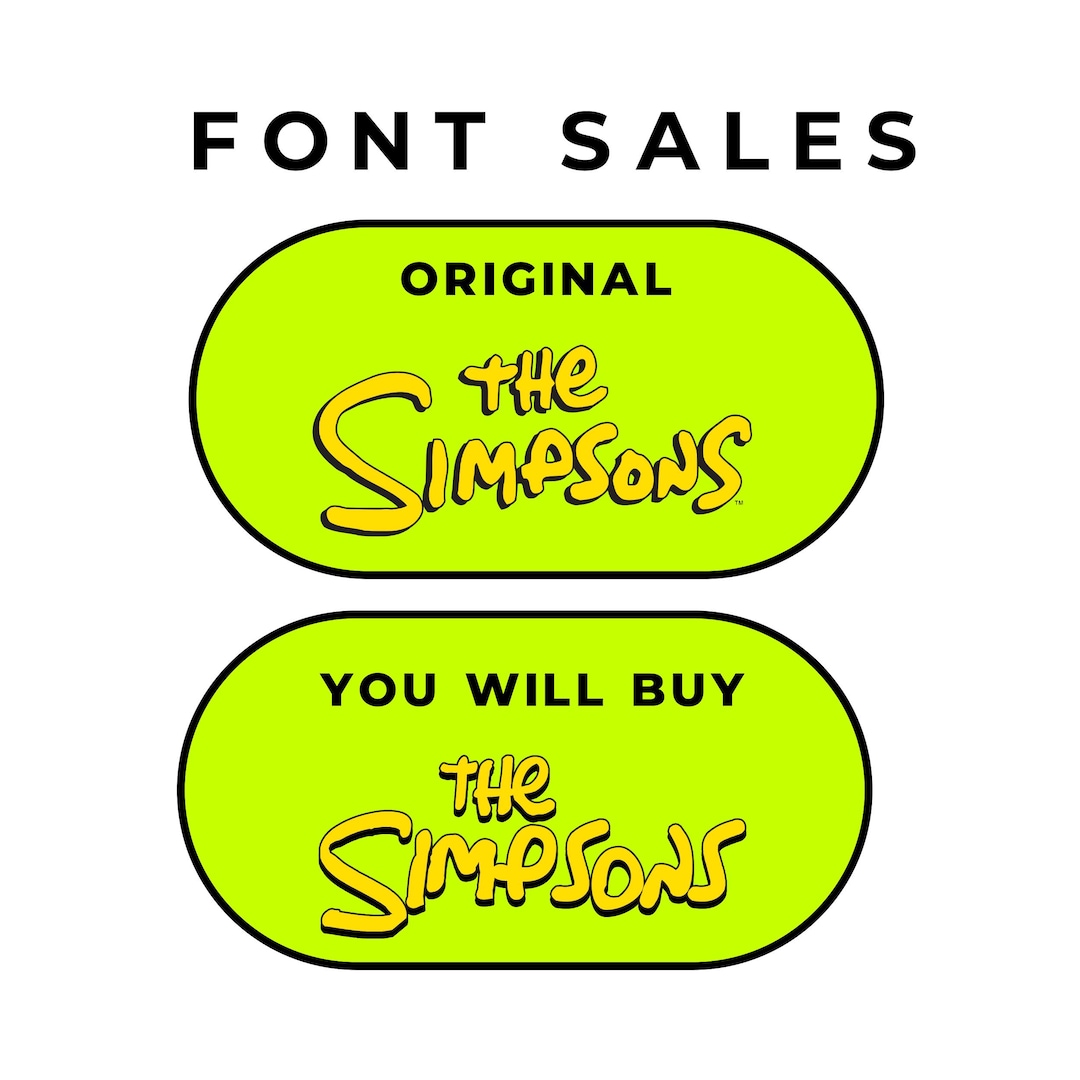 The Simpsons Font and Text Effect Photoshop File DİGİTAL FİLE DOWNLOAD ...