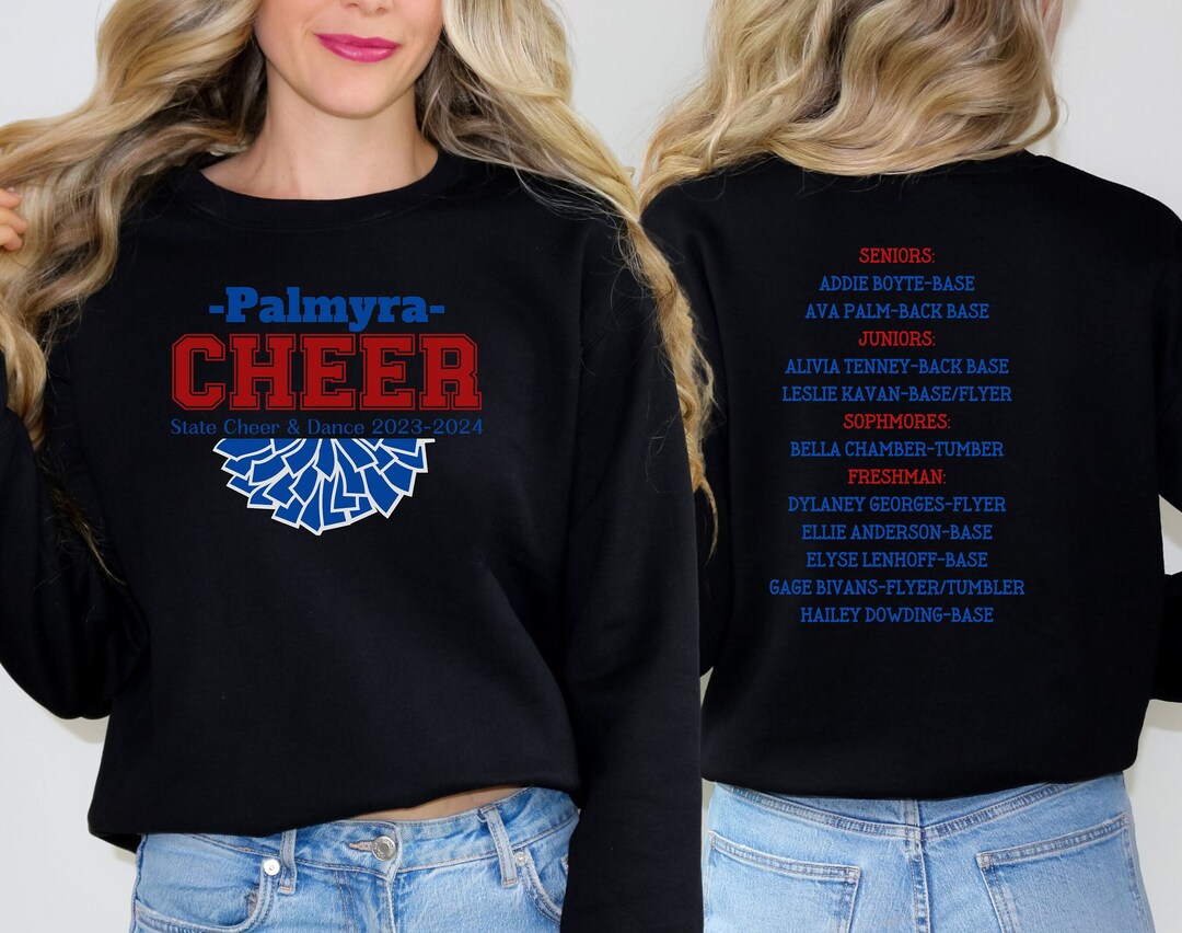 State Cheer Crewneck, 2024 Palmyra Cheer, Go Big Blue, Palmyra Panther ...