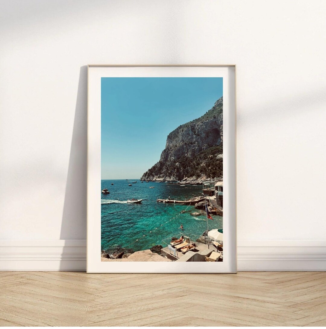 Italian Beach Club Print Capri Print Wall Art Digital Print ...