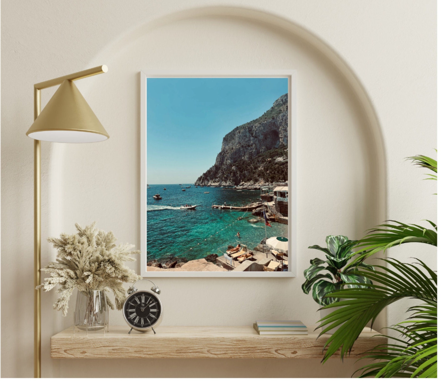 Italian Beach Club Print Capri Print Wall Art Digital Print ...