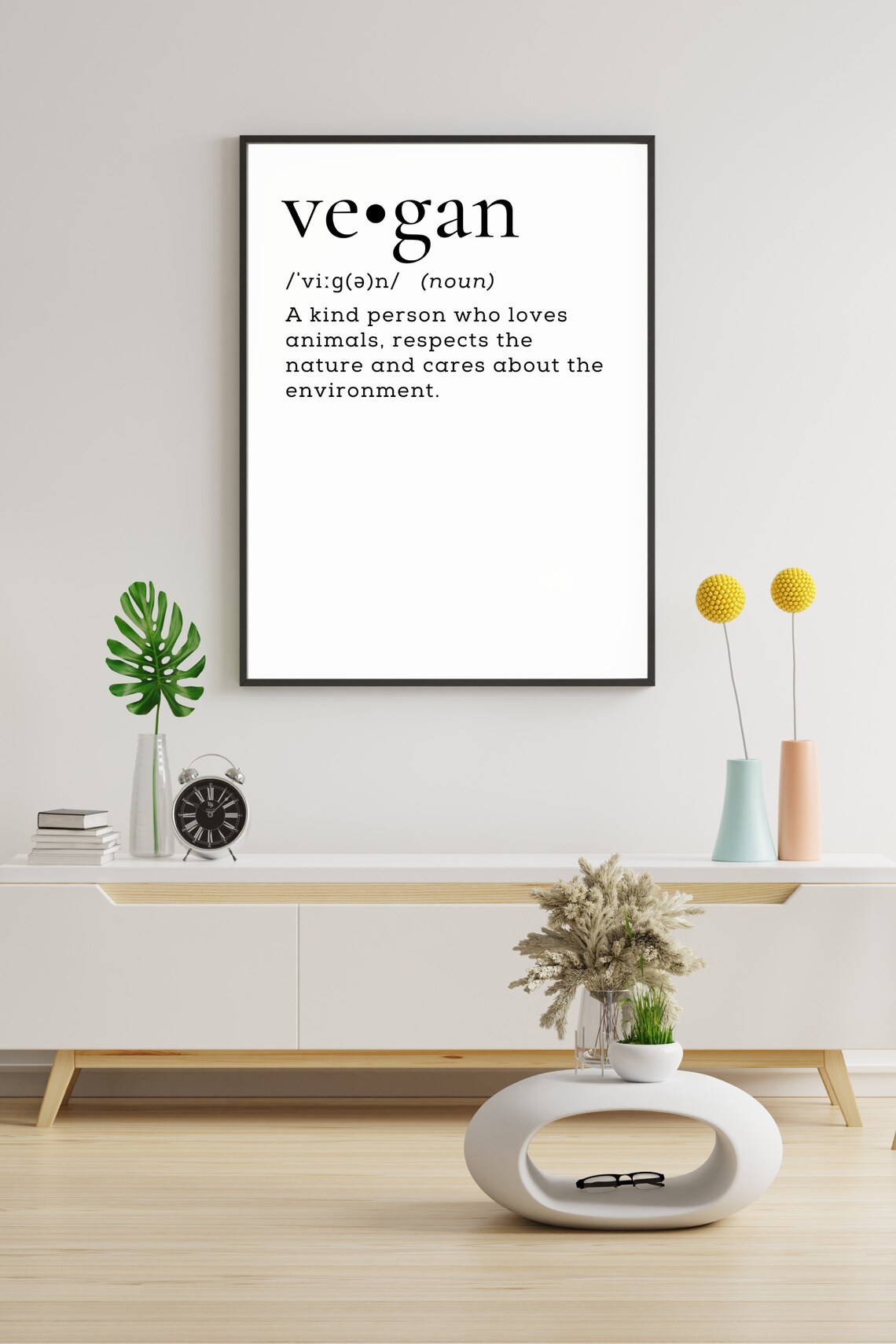 Vegan Definition Poster, Vegan Gift, Vegan Joke, Vegan Statements, Wall ...