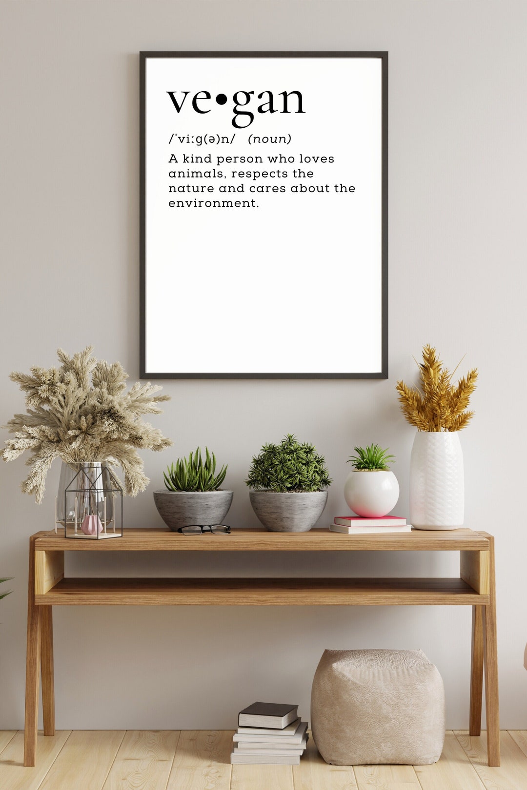 Vegan Definition Poster, Vegan Gift, Vegan Joke, Vegan Statements, Wall ...
