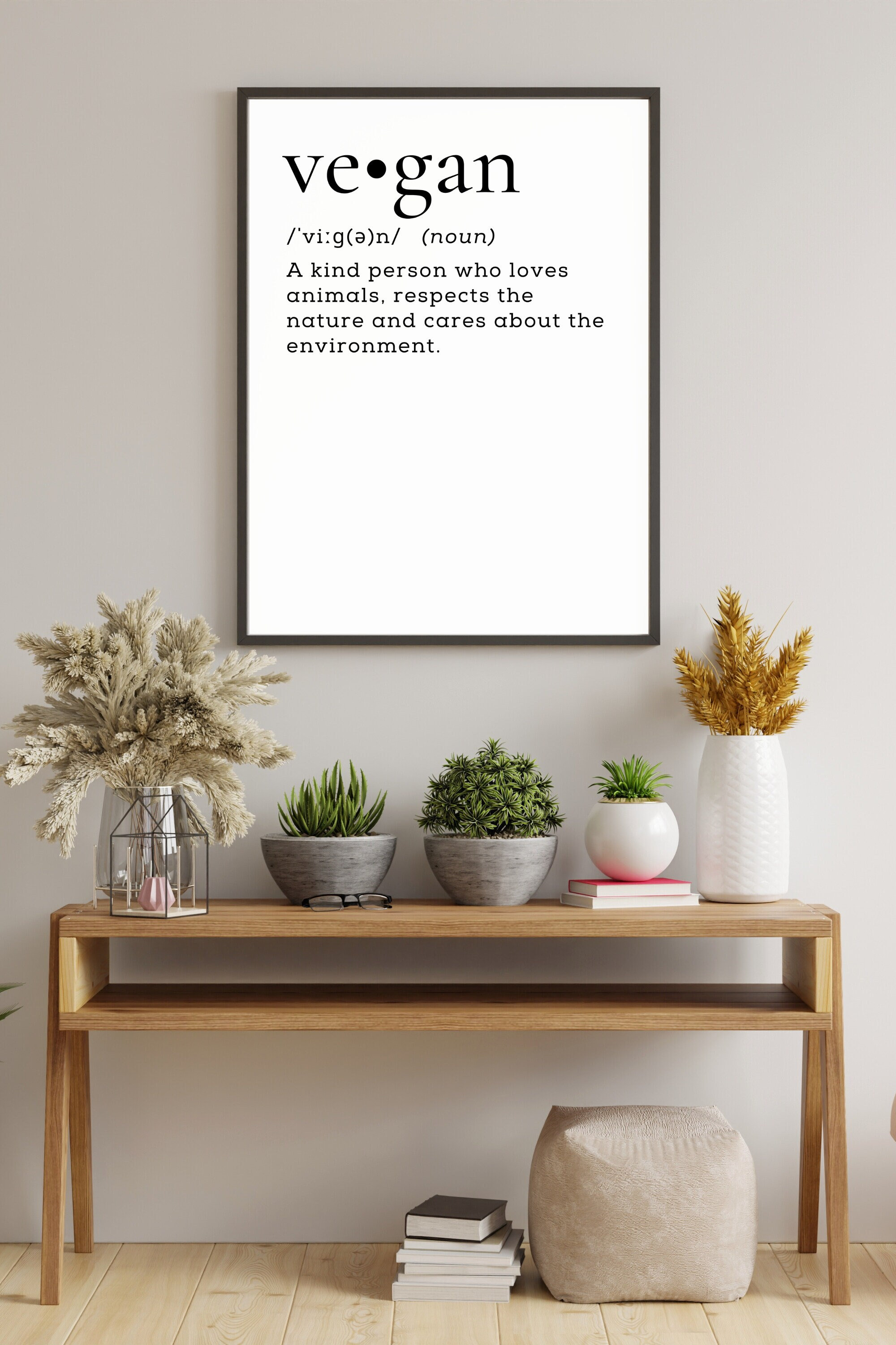 Vegan Definition Poster, Vegan Gift, Vegan Joke, Vegan Statements, Wall ...