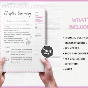 Bible Chapter Summary Printable Template | Bible Study Guide Template ...